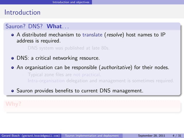 Sauron system implementation and deployment for DNS management | PDF