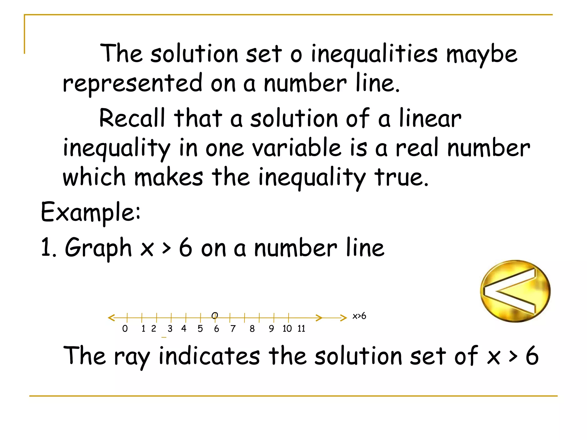 Linear Equations and Inequalities in One Variable | PPT