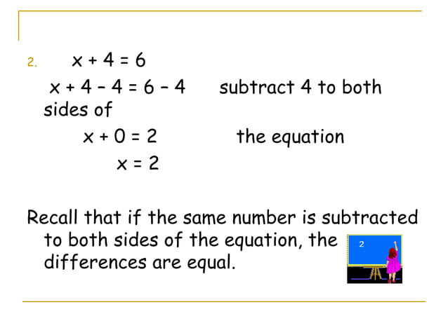 Linear Equations and Inequalities in One Variable | PPT