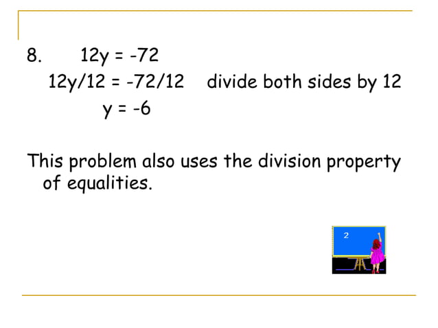 Linear Equations and Inequalities in One Variable | PPT