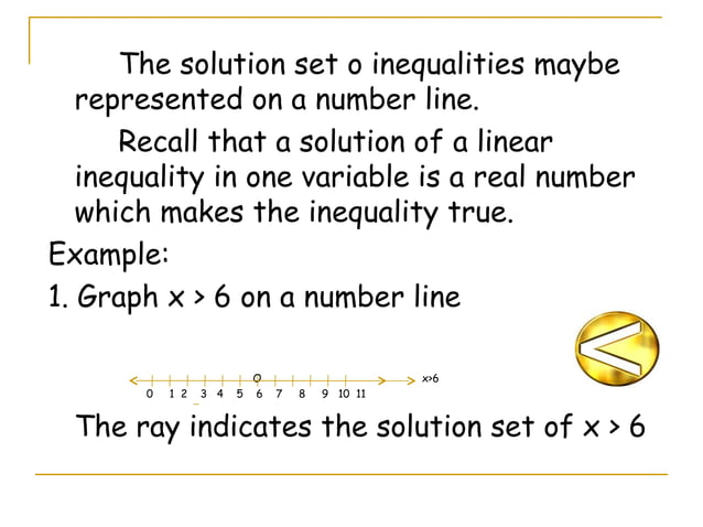 Linear Equations and Inequalities in One Variable | PPT