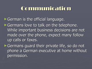 Business Etiquette of Germany | PPT