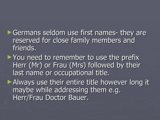 Business Etiquette of Germany | PPT