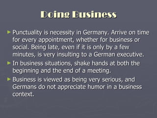 Business Etiquette of Germany | PPT