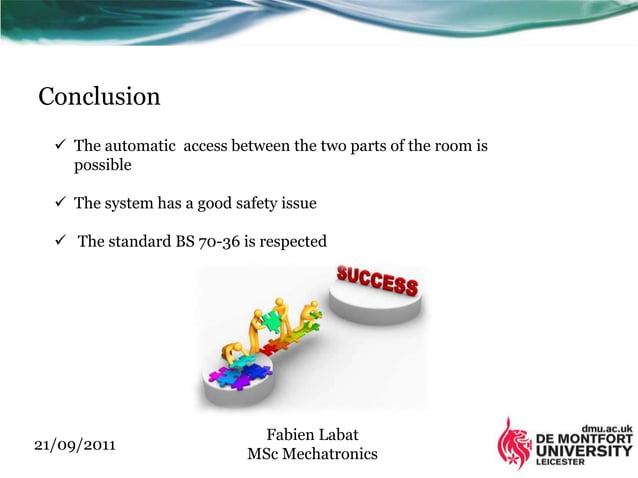 Presentation MSc Project | PPTX | Robotics | Technology & Computing