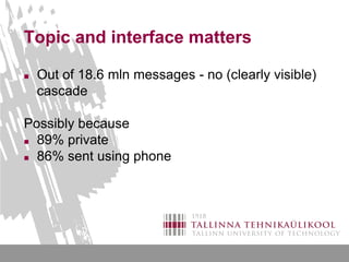 Visualization of evolutionary cascades of messages using force-directed ...