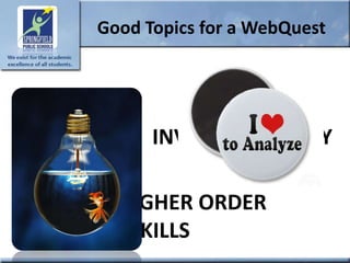 Introduction to WebQuests | PPTX