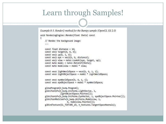 OpenGL ES Presentation | PPT