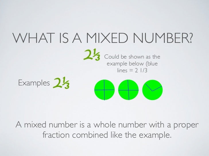 Mixed Numbers And Improper Fractions Mixed Numbers And Improper Fractions