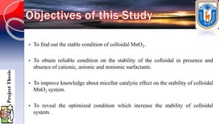 Preparation of colloidal manganese dioxide | PPTX