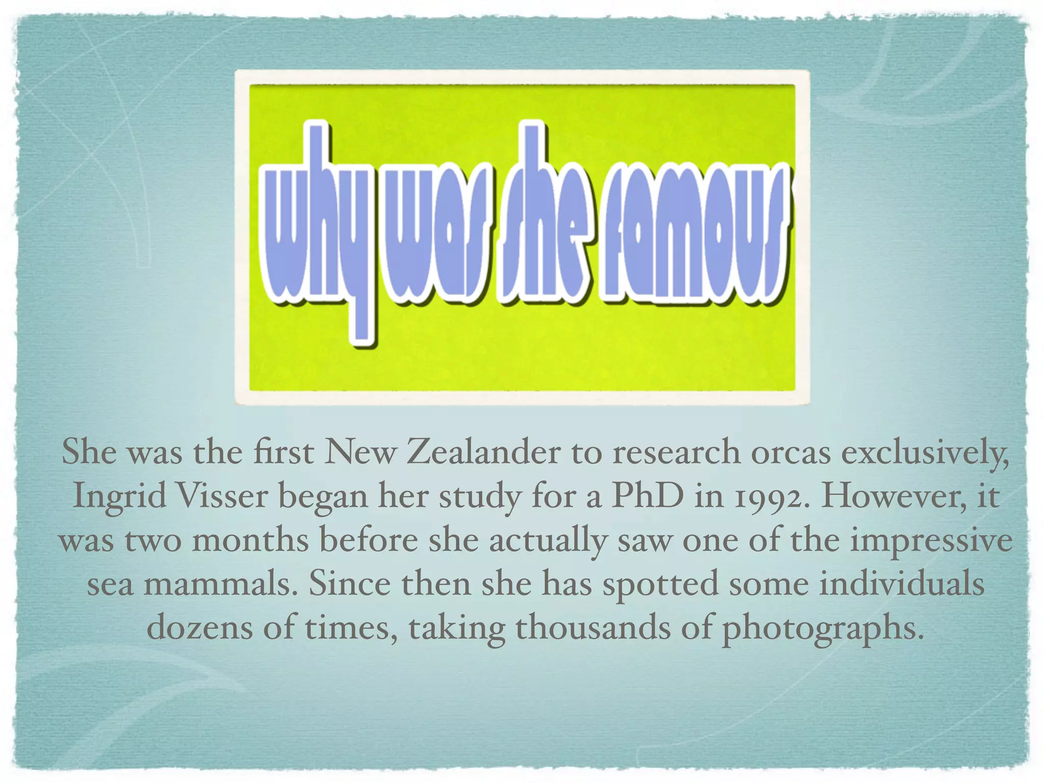 Ingrid Visser | KEY