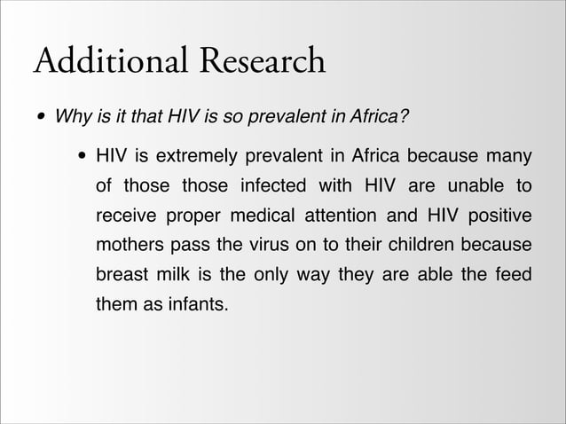 HIV/AIDS Presentation | PPT