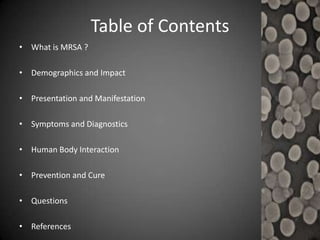 MRSA - Mobius Human Disease Project | PPT