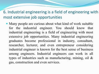 6 things you should know about industrial engineering | PPTX