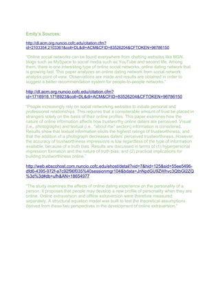 Group Project Compilation | DOC | Social Networking | Internet