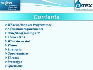 Saxion Honours Programme | PPTX