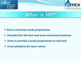 Saxion Honours Programme | PPTX