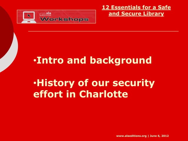 12 Essential Elements for a Safe and Secure Library | PPT