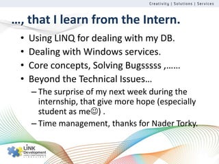 My Presentation @ LinkDev | PPT | Free Download