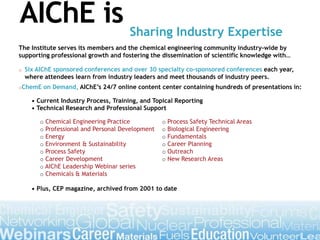 AIChE is Everywhere - Join, Connect and Explore | PPTX