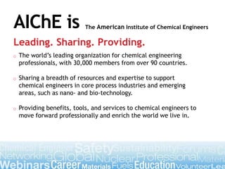 AIChE is Everywhere - Join, Connect and Explore | PPTX