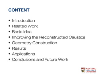 Caustic Object Construction Based on Multiple Caustic Patterns | PPT