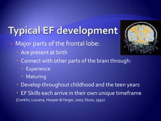 Executive Function in Typical Children | PPTX