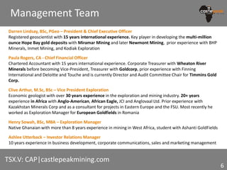 Castle Peak Mining Ltd. Investor Presentation | PPT | Free Download