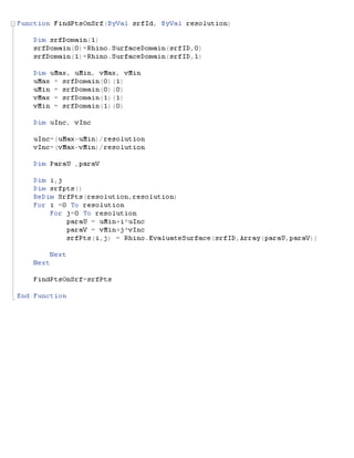 rhinoscript project | PDF