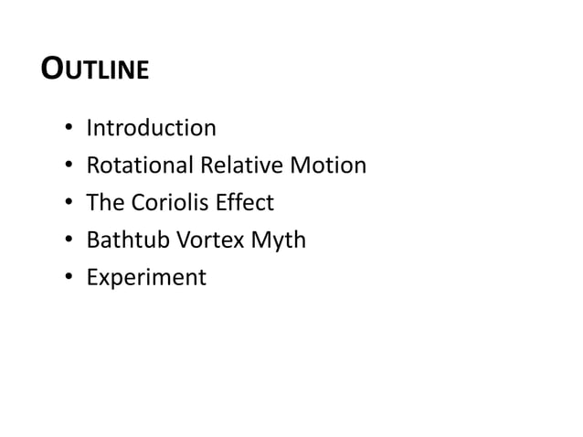 Bathtub vortex myth & Corilois effect | PPT