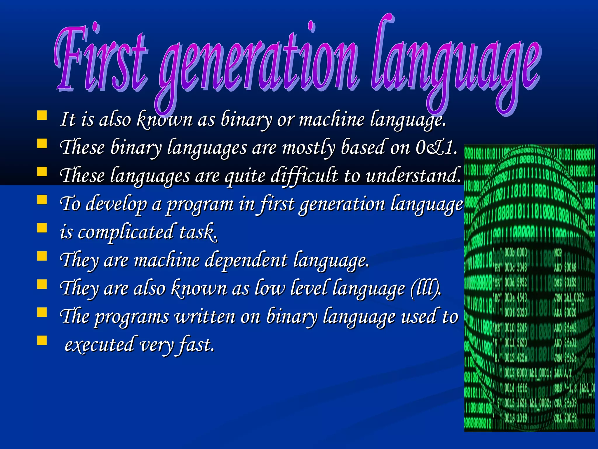 Presentation on generation of languages | PPT