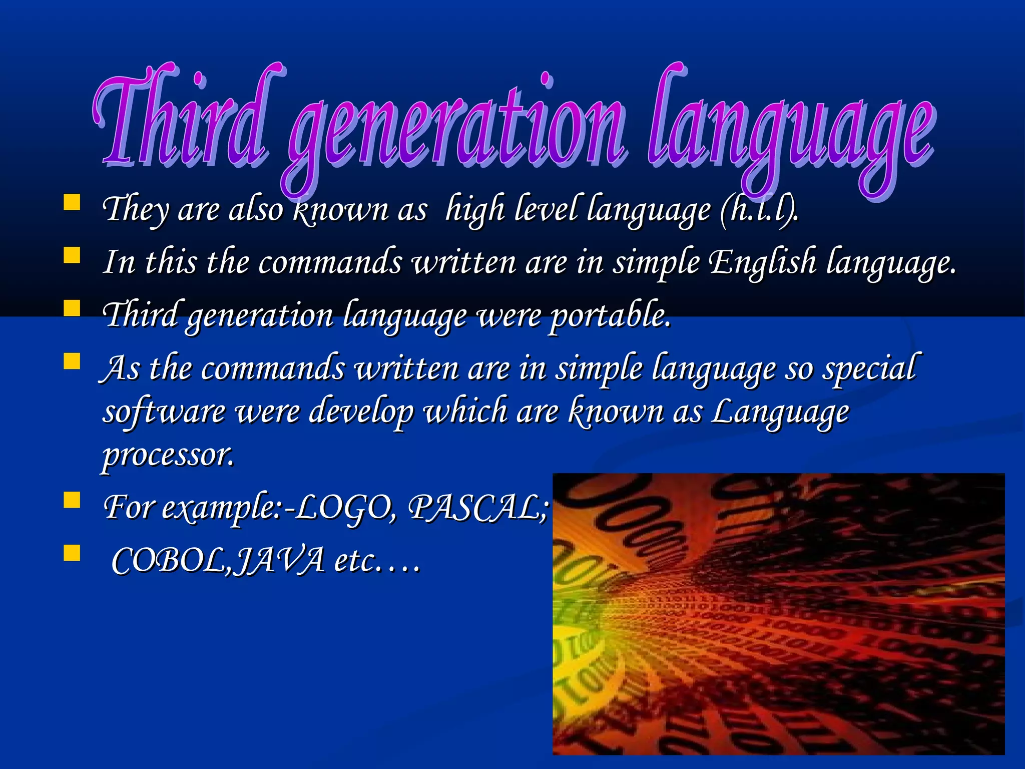 Presentation on generation of languages | PPT