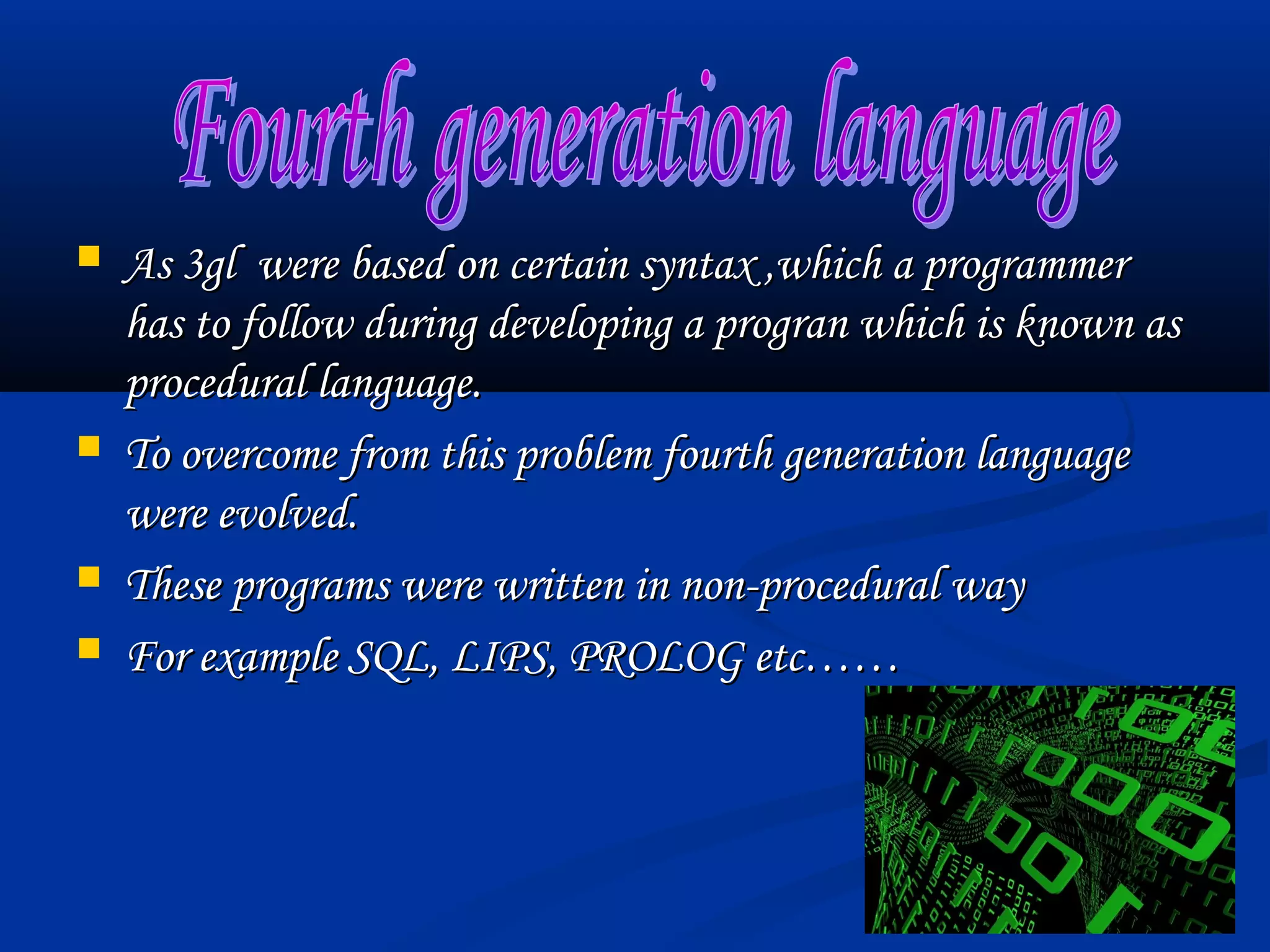 Presentation on generation of languages | PPT