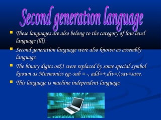 Presentation on generation of languages | PPT