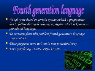 Presentation on generation of languages | PPT