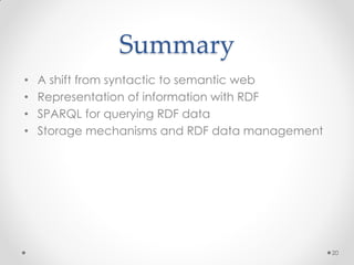 RDF Seminar Presentation | PPT