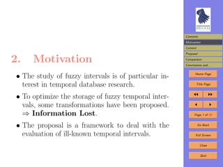 Possibilistic evaluation of fuzzy temporal intervals | PPT
