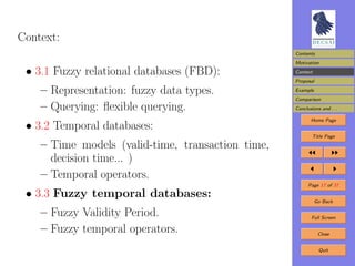 A Fuzzy Valid-Time Model for Relational Databases Within the Hibernate Framework | PPT