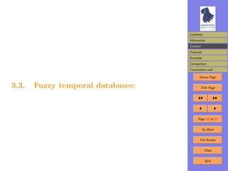 A Fuzzy Valid-Time Model for Relational Databases Within the Hibernate Framework | PPT
