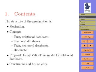 A Fuzzy Valid-Time Model for Relational Databases Within the Hibernate Framework | PPT