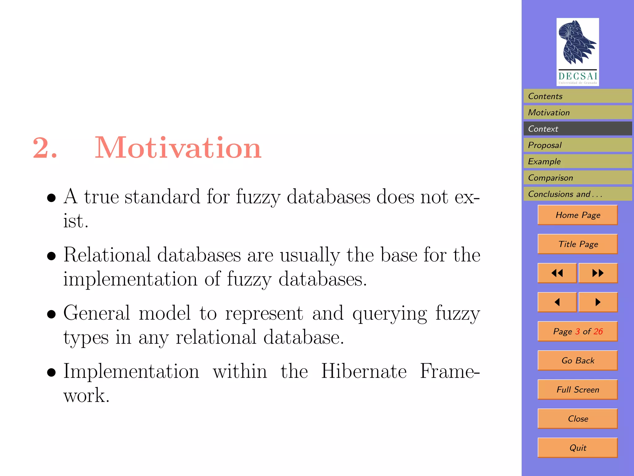Generalised fuzzy types and querying.Implementation within the ...