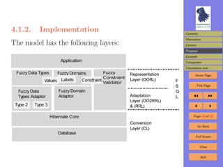 Generalised fuzzy types and querying.Implementation within the Hibernate Framework | PPT