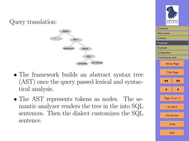 Generalised fuzzy types and querying.Implementation within the Hibernate Framework | PPT