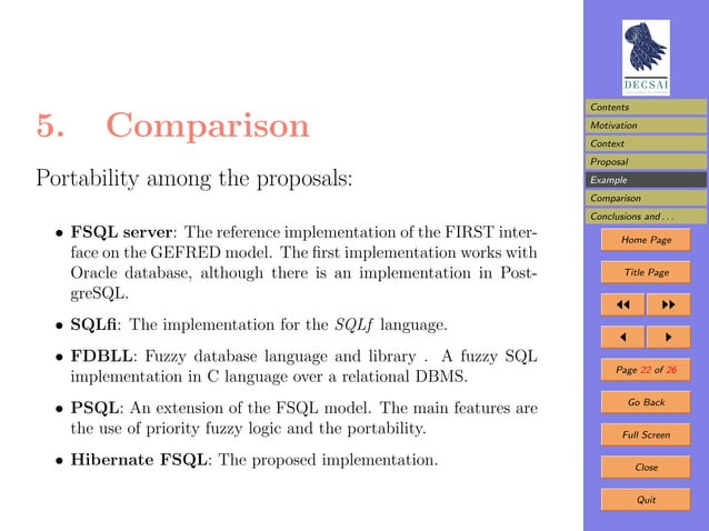 Generalised fuzzy types and querying.Implementation within the Hibernate Framework | PPT