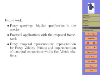 Generalised fuzzy types and querying.Implementation within the Hibernate Framework | PPT
