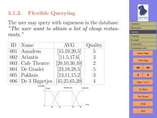 Generalised fuzzy types and querying.Implementation within the Hibernate Framework | PPT