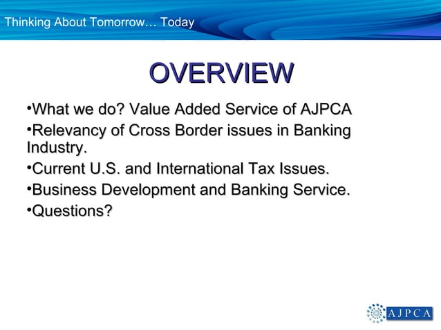 Presentation- Cross Border tax | PPT