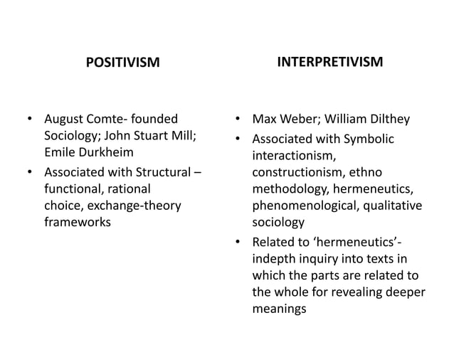 Rhetoric on Positivism and Interpretivism | PPT