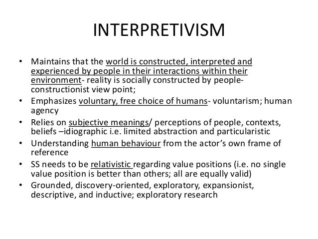Rhetoric on Positivism and Interpretivism
