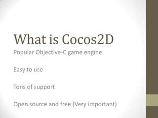 Cocos2d for beginners | PPT